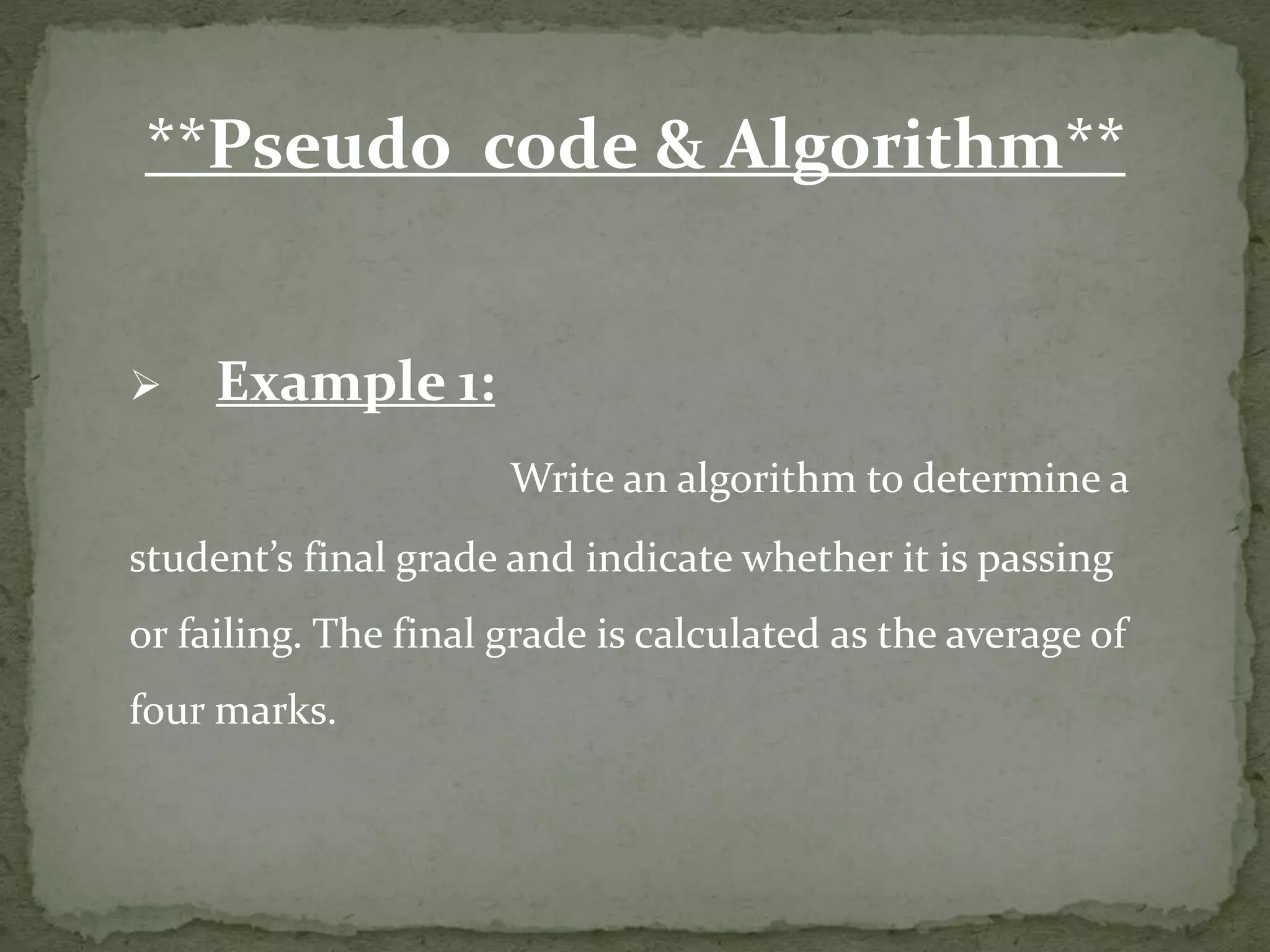 Algorithms and flowcharts by Haseeb Khan | PPT