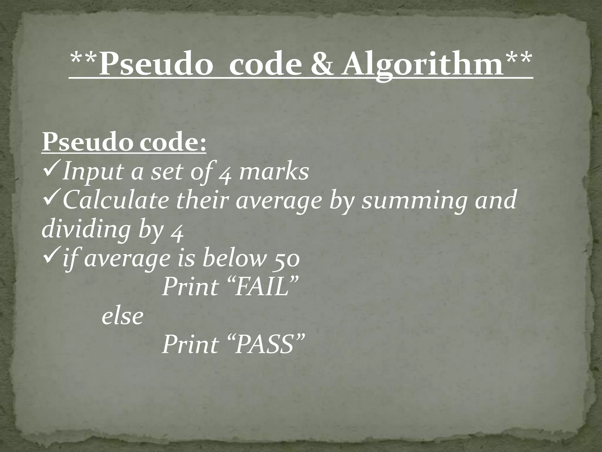 Algorithms and flowcharts by Haseeb Khan | PPT