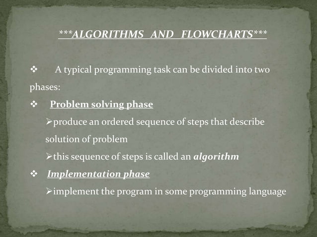 Algorithms and flowcharts by Haseeb Khan | PPT