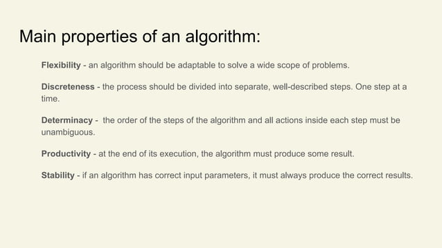 Algorithms. Basic course | PPT
