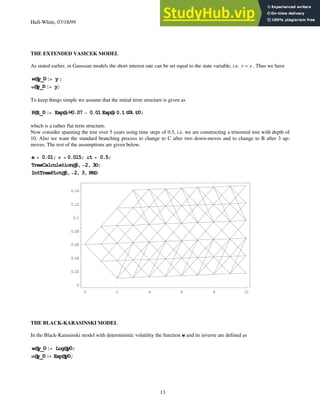 Algorithms Behind Term Structure Models II Hull-White Model | PDF