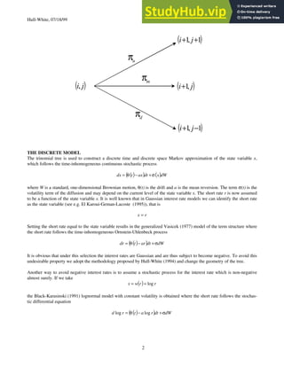 Algorithms Behind Term Structure Models II Hull-White Model | PDF