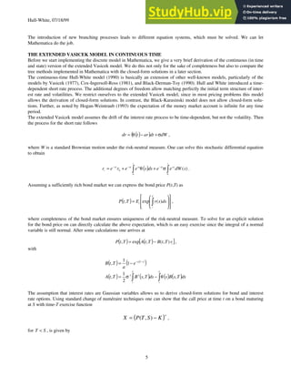 Algorithms Behind Term Structure Models II Hull-White Model | PDF