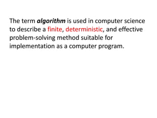 Algorithms Intro Lecture | PPT