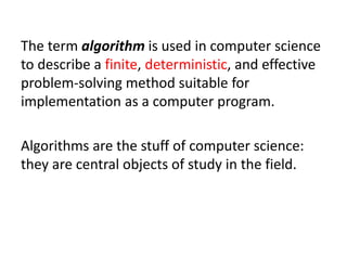 Algorithms Intro Lecture | PPT