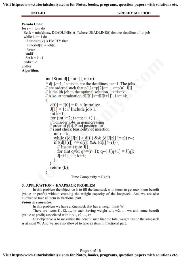 Algorithms Notes 2 Tutorials Duniya Pdf