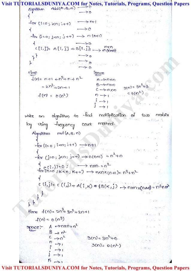 Algorithms notes 4 tutorials duniya | PDF