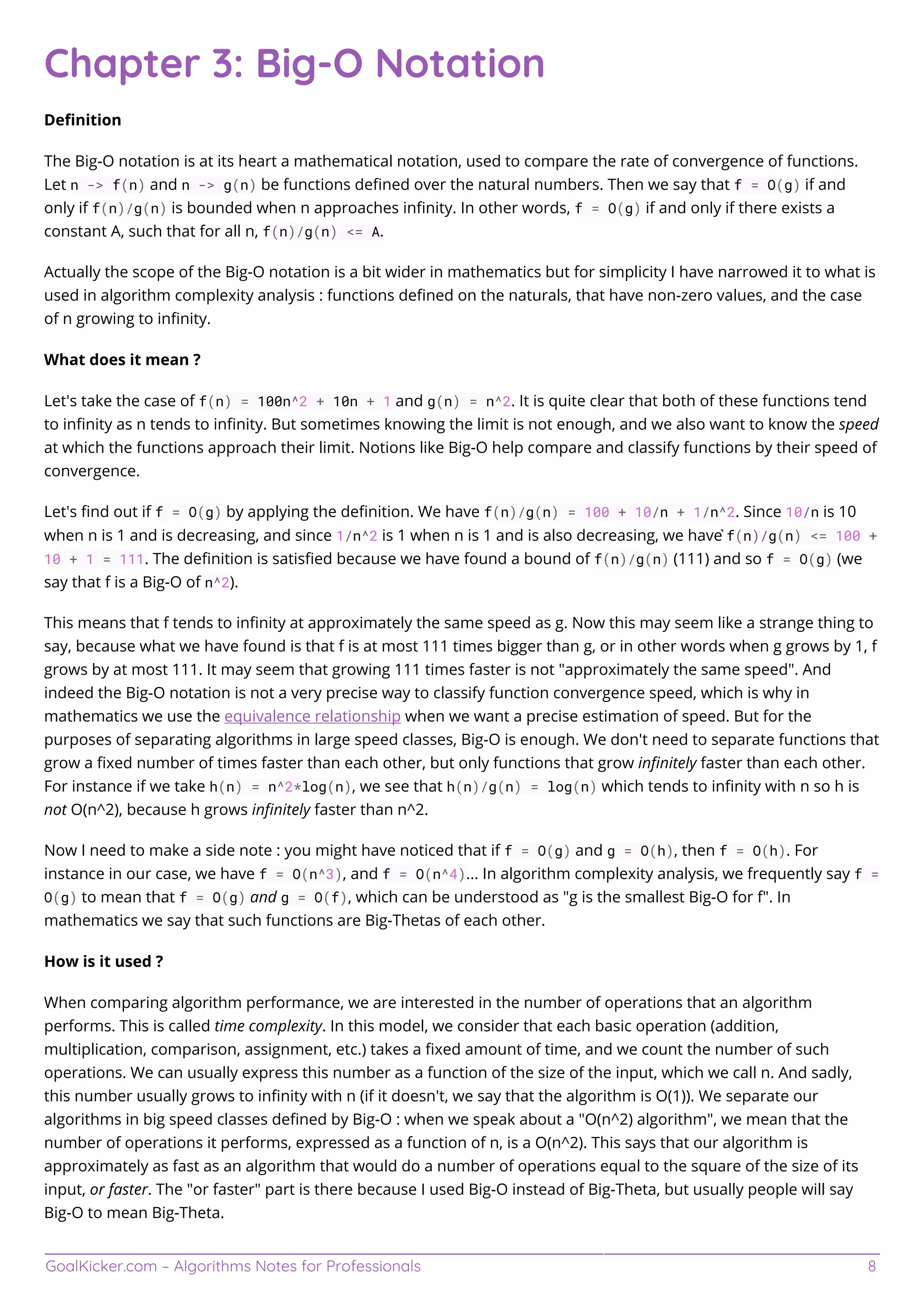 Algorithms notes for professionals | PDF