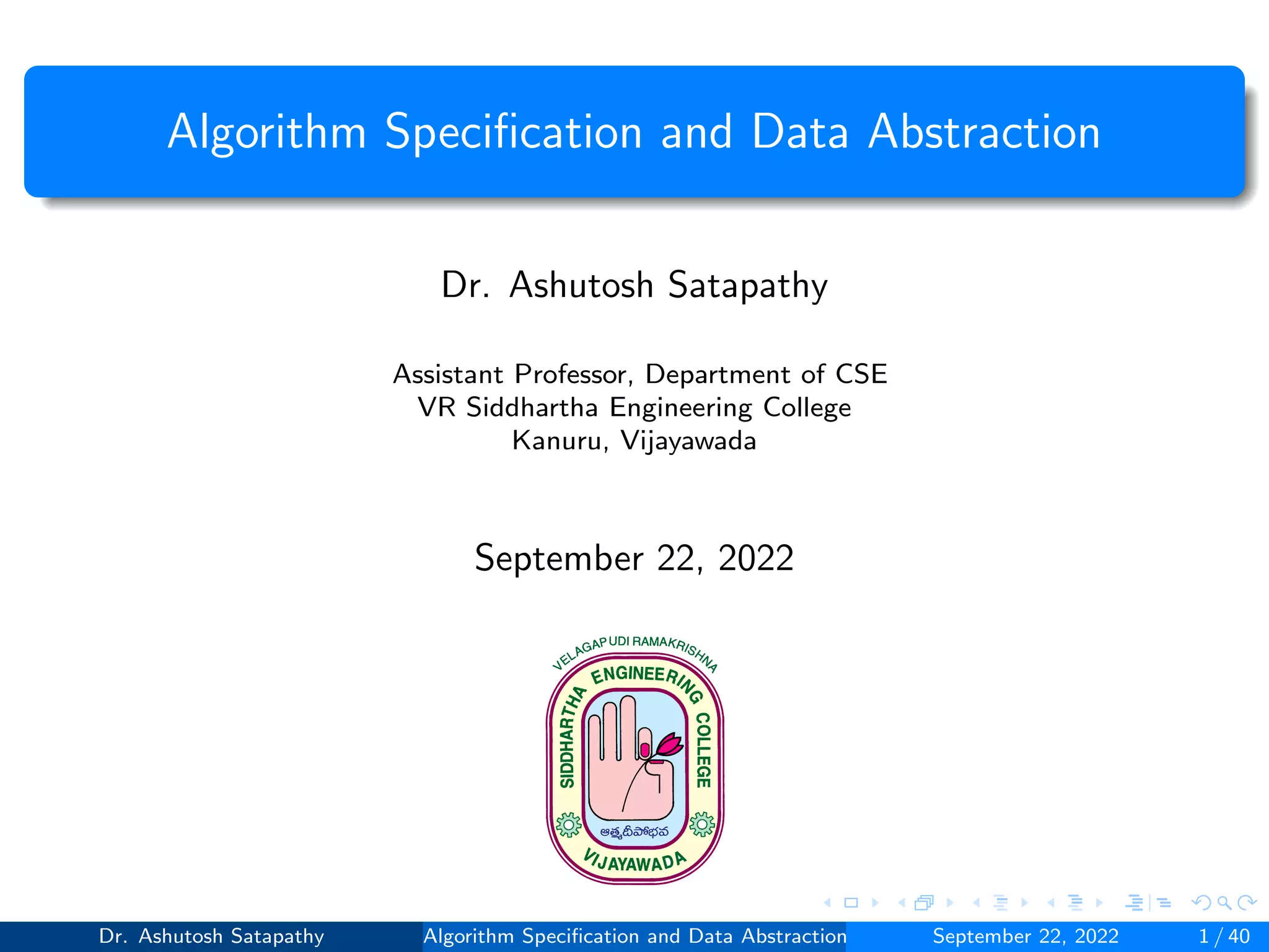 Algorithm Specification And Data Abstraction Pdf
