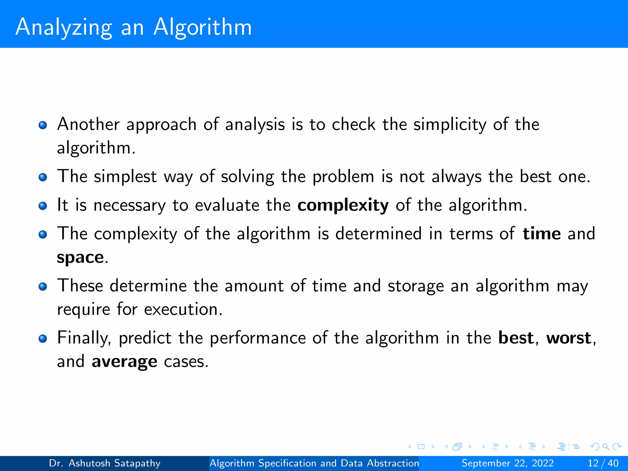 Algorithm Specification And Data Abstraction Ppt