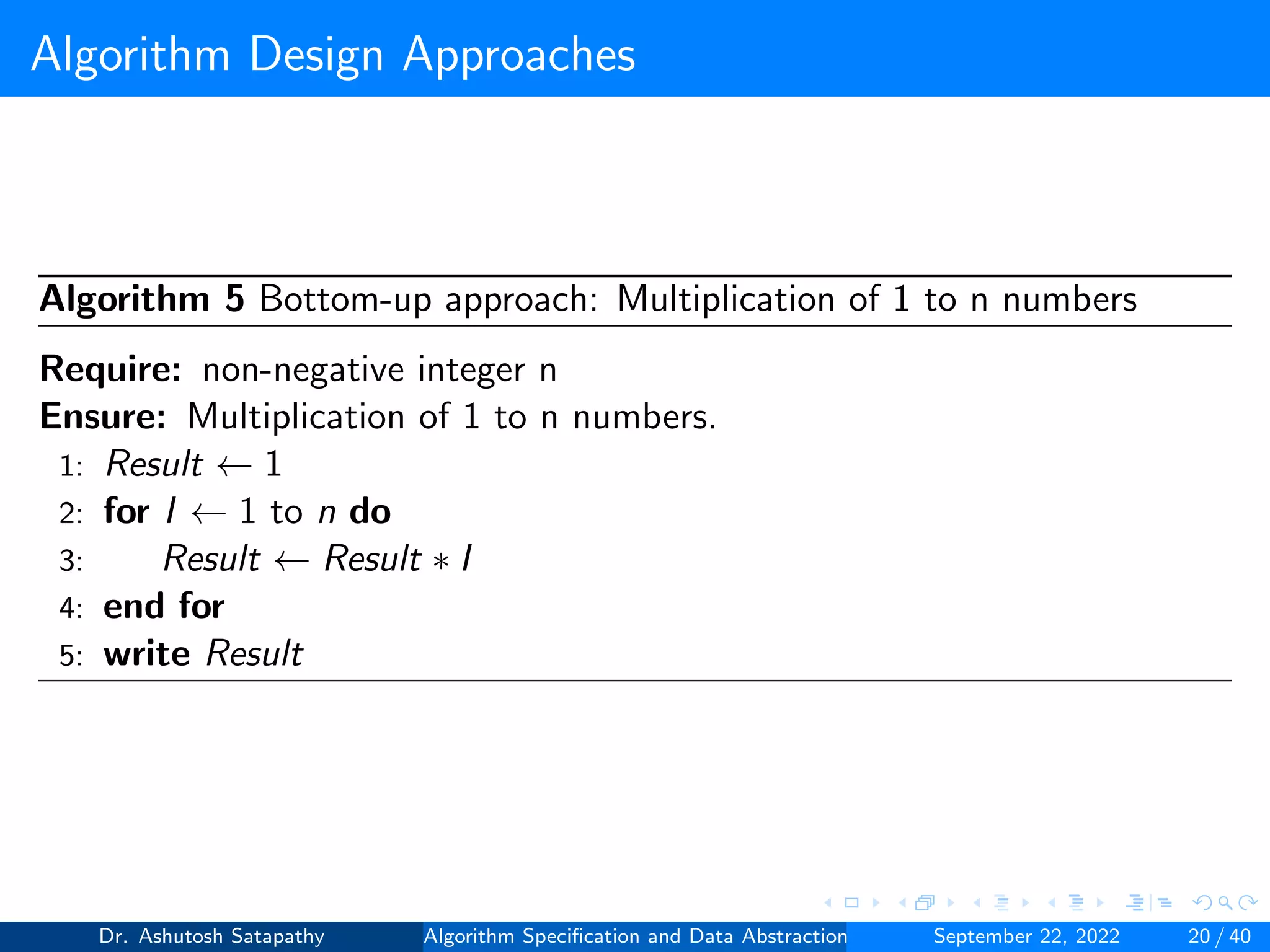 Algorithm Specification And Data Abstraction Ppt