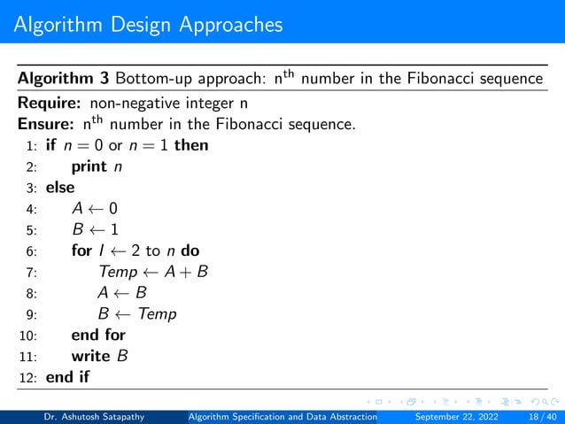 Algorithm Specification And Data Abstraction Ppt