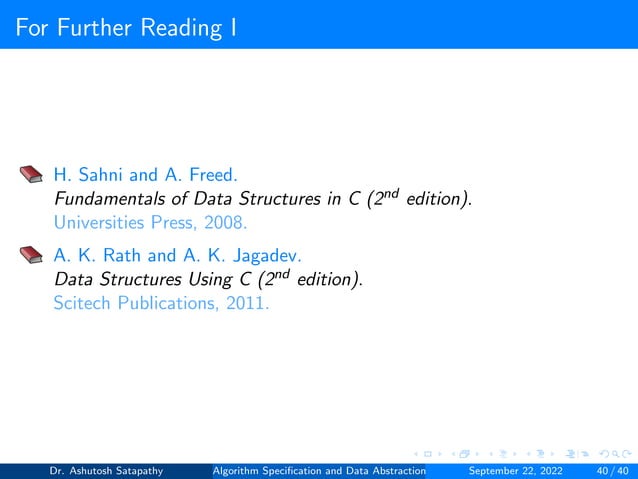 Algorithm Specification And Data Abstraction Ppt