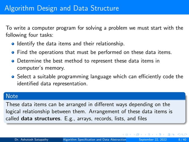 Algorithm Specification and Data Abstraction | PPT Algorithm Specification and Data Abstraction | PPT