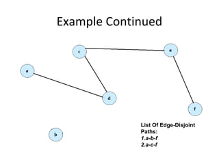 Algorithm to count number of disjoint paths | PPT