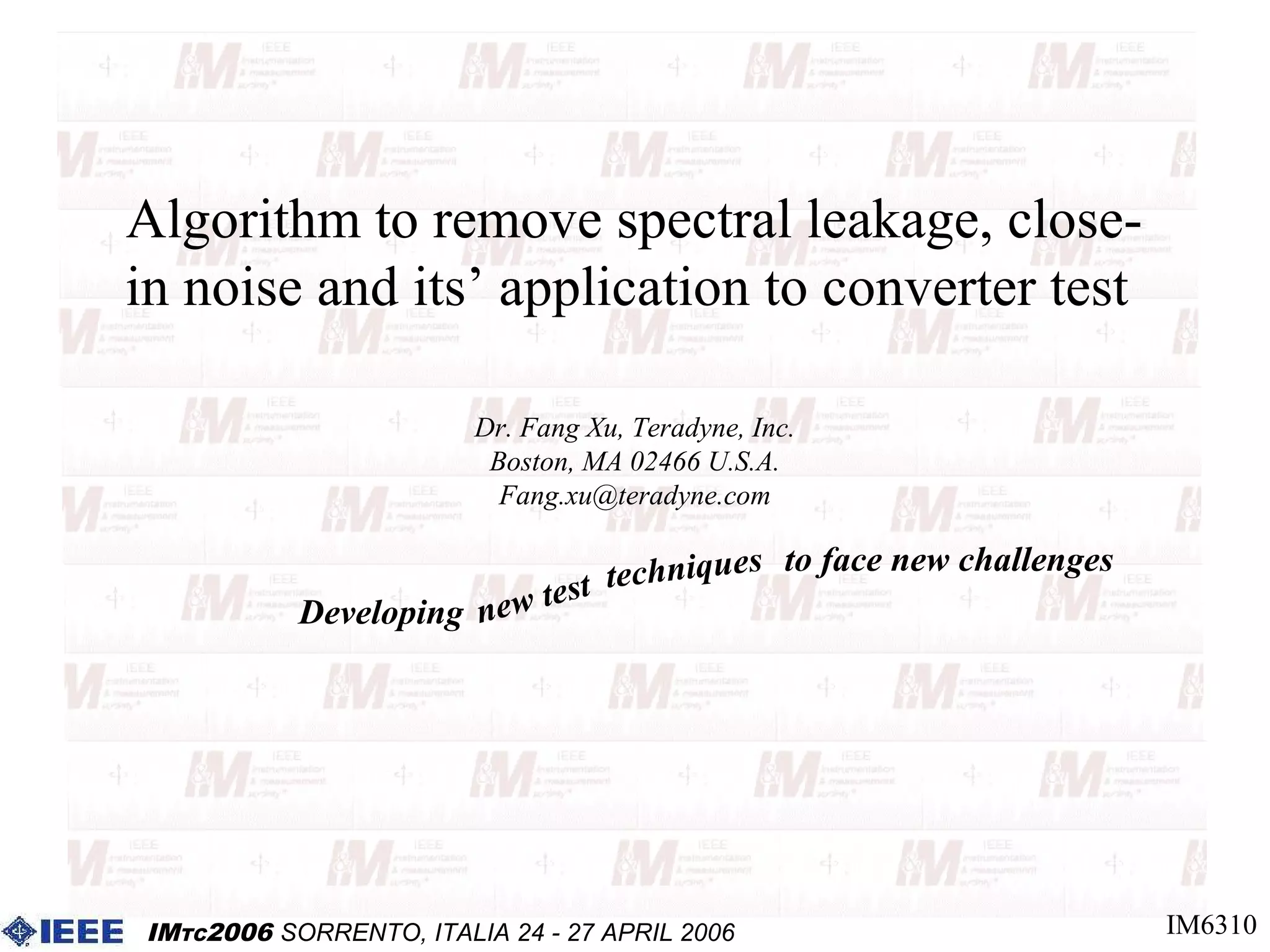 Algorithm To Remove Spectral Leakage Ppt Digital Audio Computer