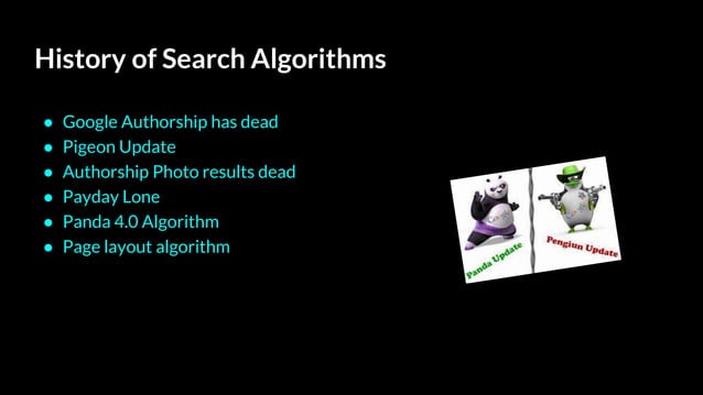 ALGORITHM UPDATE LATEST google features on | PPT