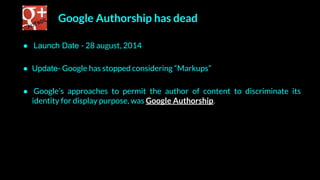 ALGORITHM UPDATE LATEST google features on | PPT