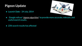 ALGORITHM UPDATE LATEST google features on | PPT