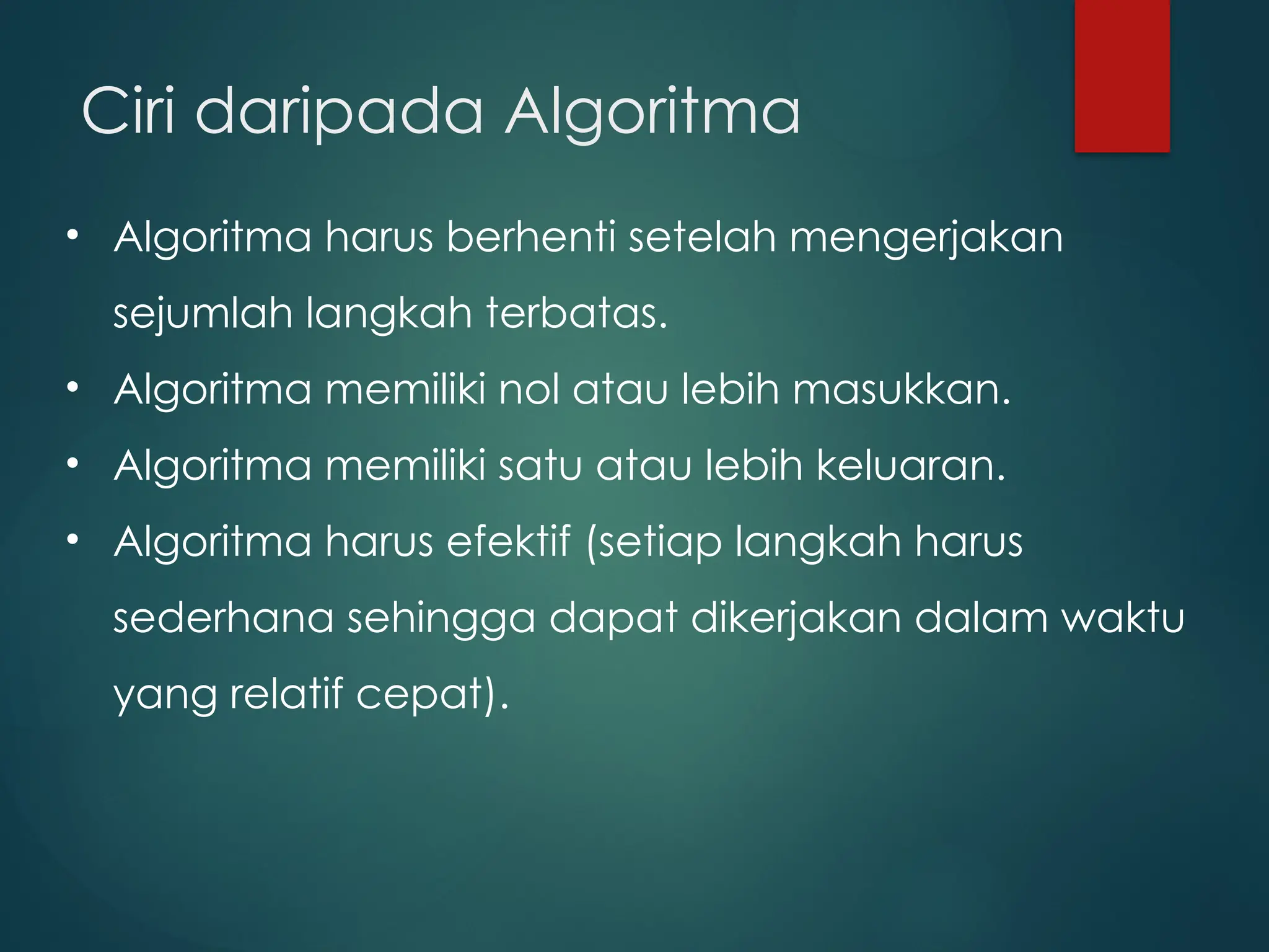 Pengertian Algoritma dan pemrograman dasar | PPT