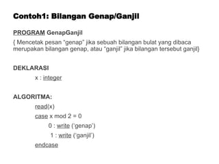 ALGORITMA DAN PEMROGRAMAN UNTUK PEMBELAJARAN | PPT
