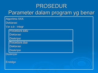 Algoritma - prosedur dan fungsi | PPT