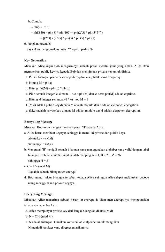 Algoritma rsa | DOC