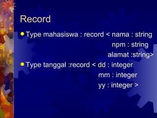 Algoritma - tipe data | PPT