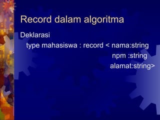 Algoritma - tipe data | PPT