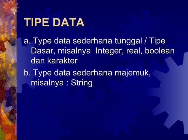 Algoritma - tipe data | PPT