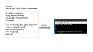 PowerPoint Algoritma Array kelas XI Dan kelas X | PPTX