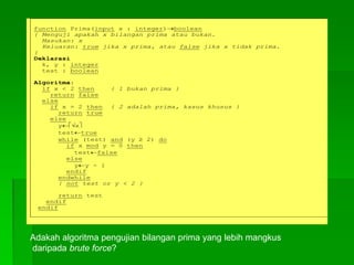 Referensi Materi Algoritma Brute Force Bagian 1 | PPT