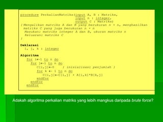 Referensi Materi Algoritma Brute Force Bagian 1 | PPT