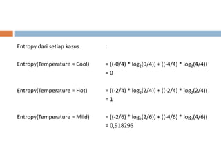 Algoritma c.45 Decision tree learning untuk data mining | PPTX