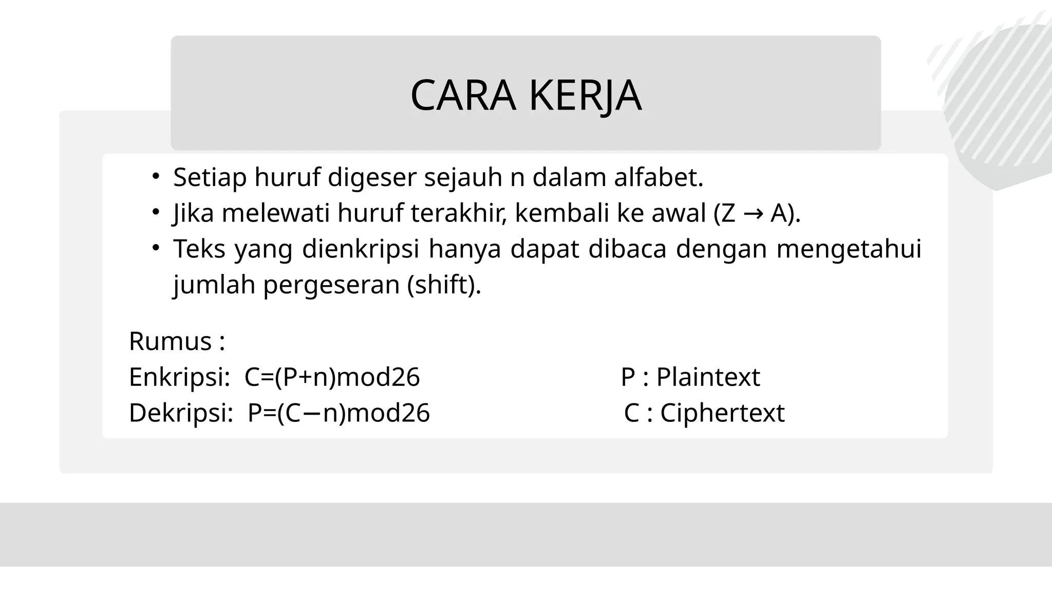 Algoritma caesar cipher kriptografi.pptx