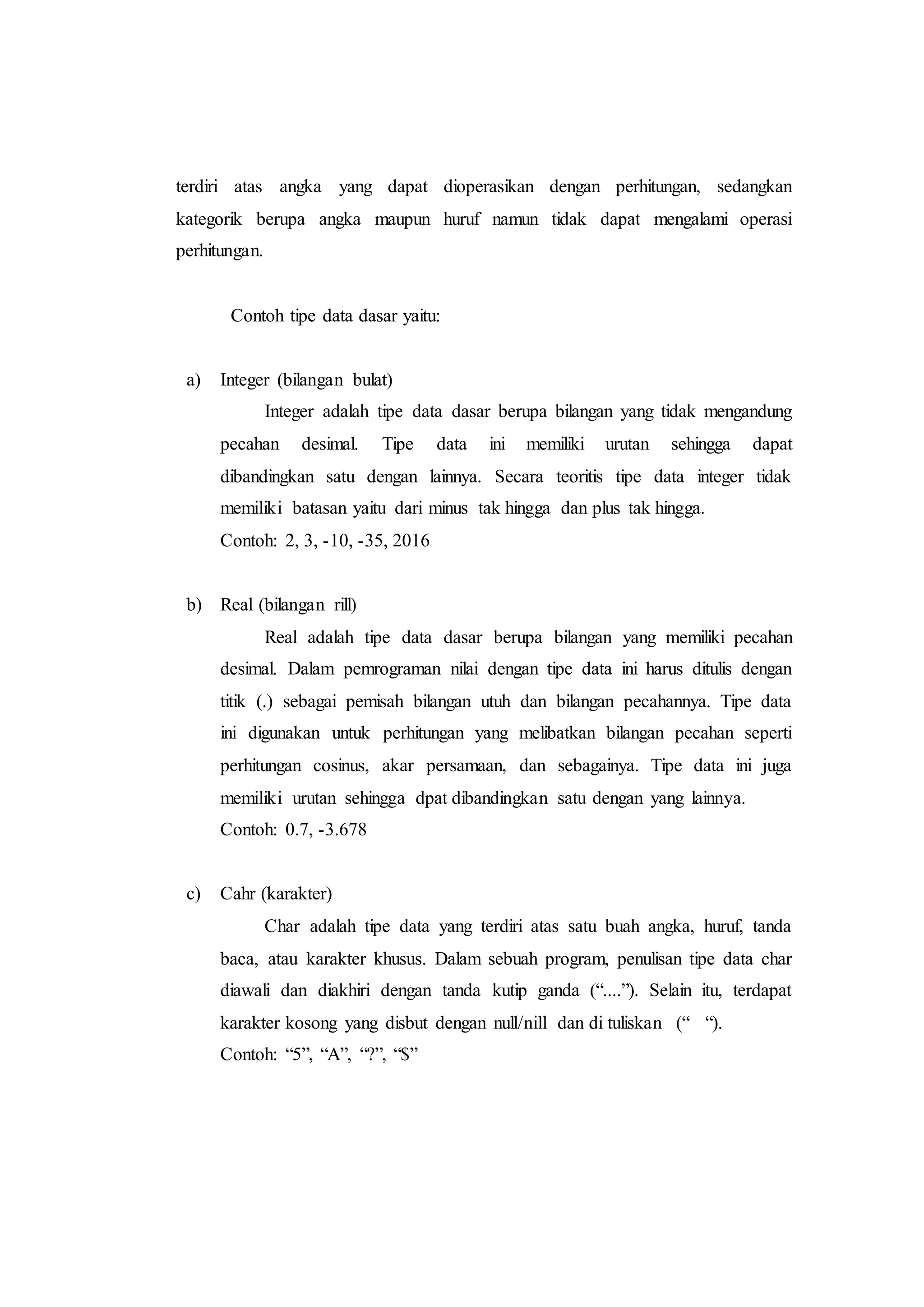 Pembagian Dua Bilangan Menggunakan Fungsi Integer Pada Codeblocks | DOCX