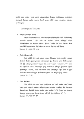 Pembagian Dua Bilangan Menggunakan Fungsi Integer Pada Codeblocks | DOCX