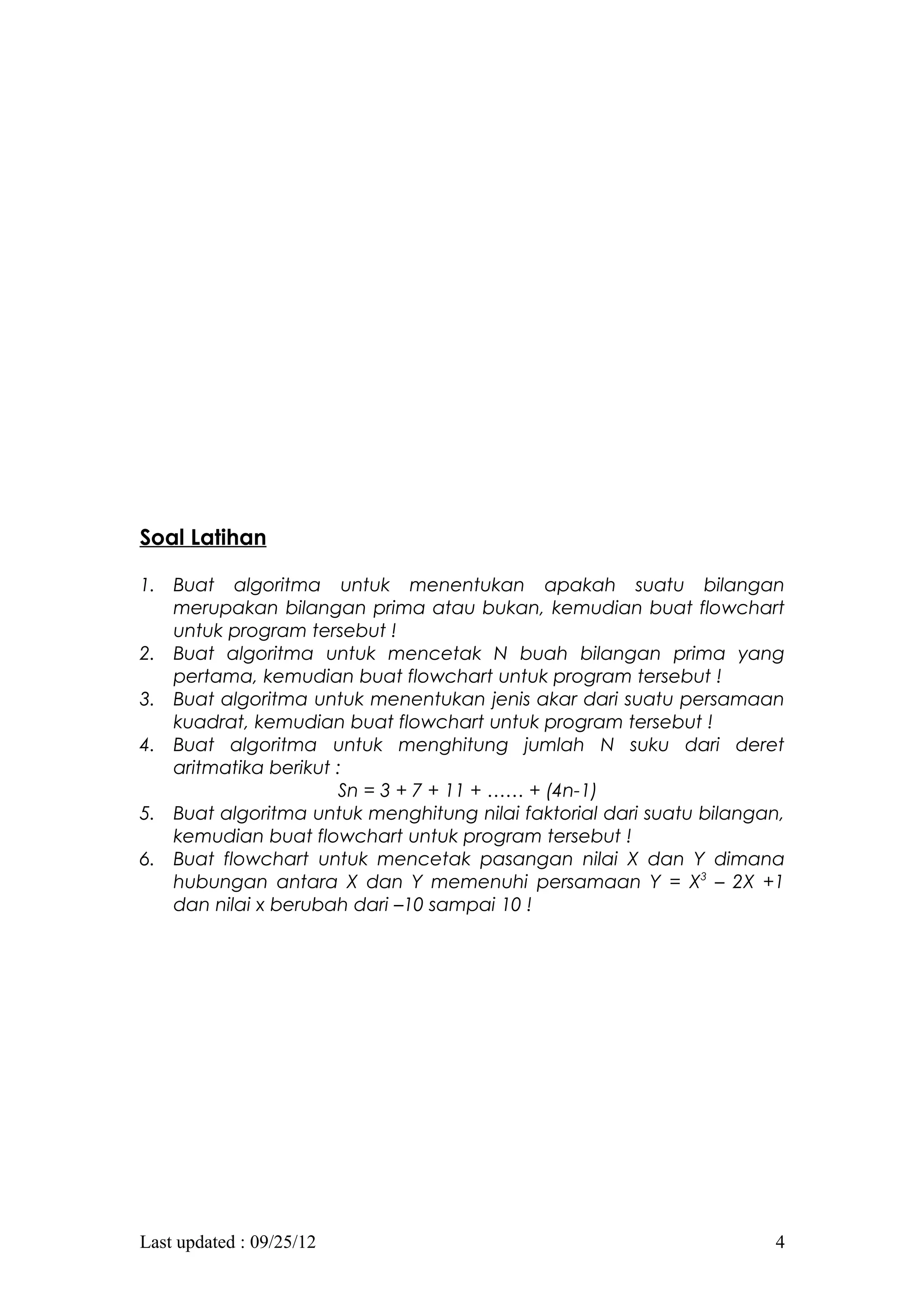 Algoritma dan flowchart | DOC