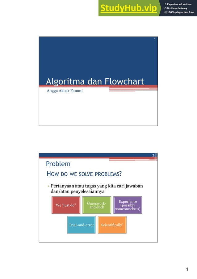 Algoritma Dan Flowchart HOW DO WE SOLVE PROBLEMS | PDF