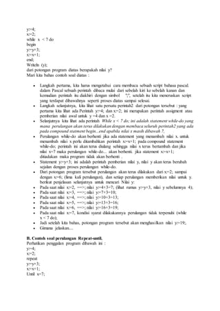 Algoritma dan pemograman | DOCX