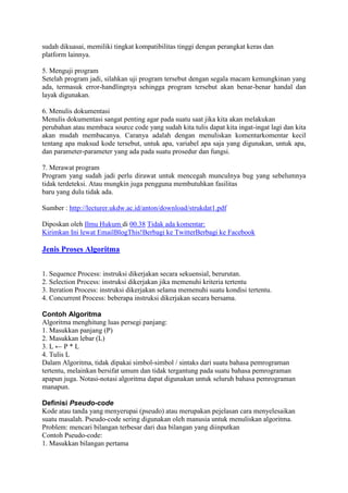 Algoritma dan pemrograman | DOCX