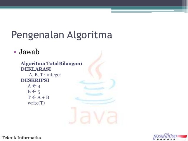 Algoritma dan pemrograman