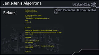Algoritma Dan Pemrograman komputer, rekam medis | PPTX