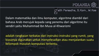 Algoritma Dan Pemrograman komputer, rekam medis | PPTX