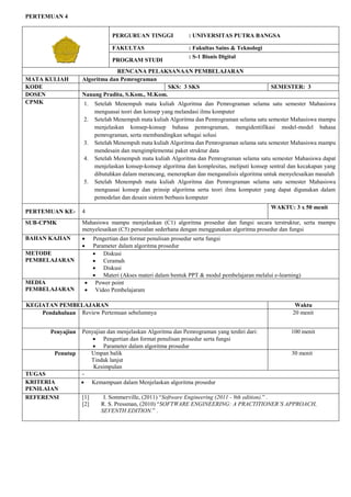 Algoritma dan Pemrograman | DOCX