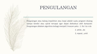 Algoritma dan pemrograman 1 | PPTX