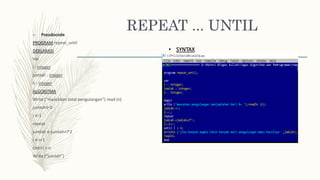 Algoritma dan pemrograman 1 | PPT
