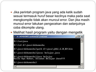 ALGORITMA DAN PEMROGRAMAN JAVA.ppt bisa untuk referensi | PPT