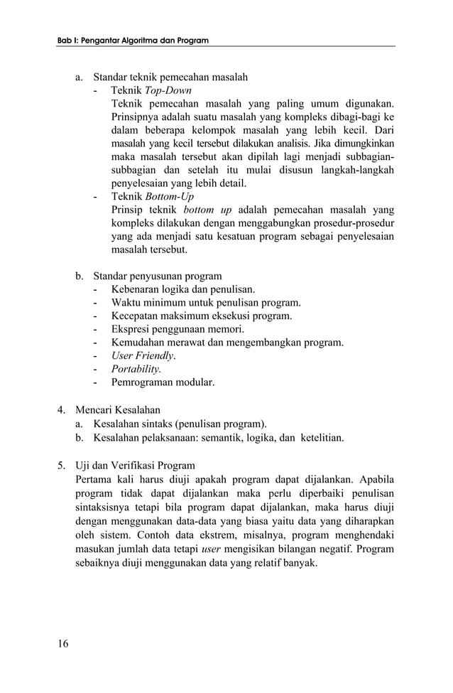 Algoritma dan pemrograman; teori dan praktik dalam pascal edisi kedua normal bab 1 | PDF