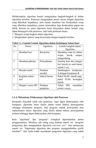 Algoritma dan pemrograman; teori dan praktik dalam pascal edisi kedua normal bab 1 | PDF